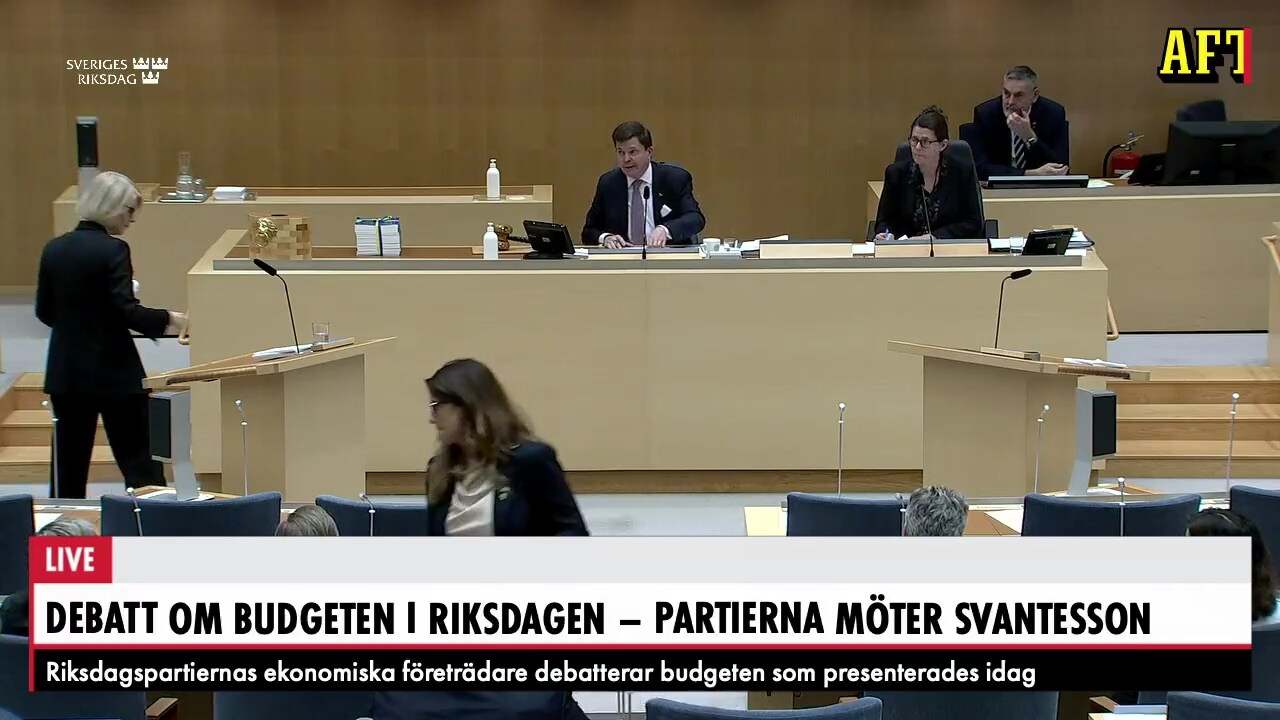 Debatt Om Budgeten I Riksdagen Aftonbladet Tv