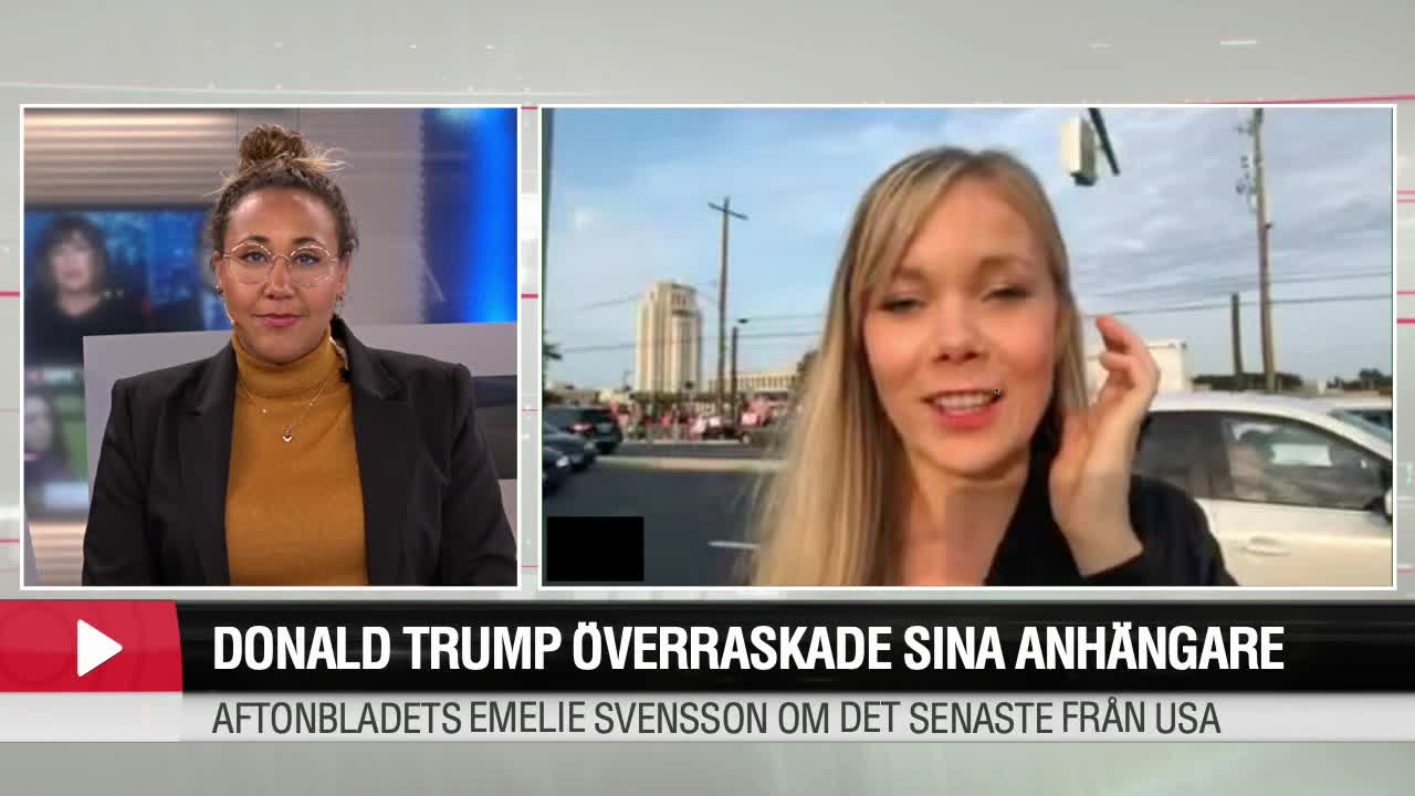 Emelie Svensson rapporterar utanför Walter Reed-sjukhuset - Aftonbladet TV