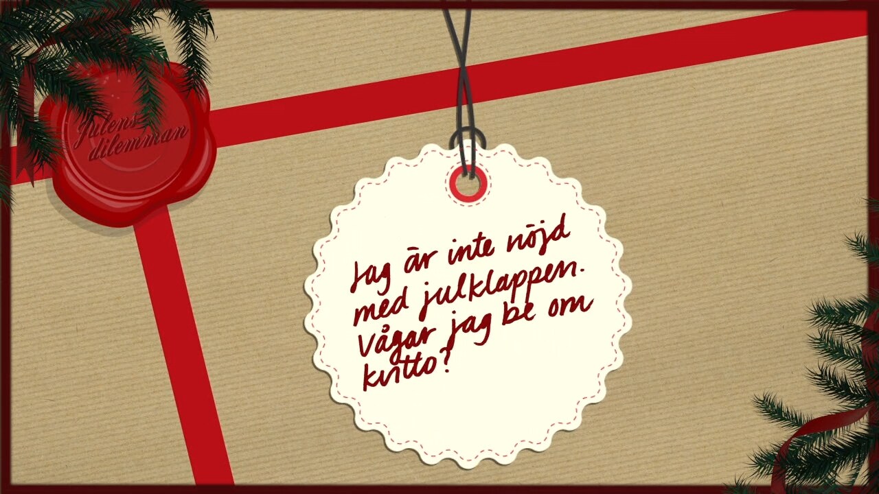 Så frågar du om kvitto när du fått en dålig julklapp - Aftonbladet TV
