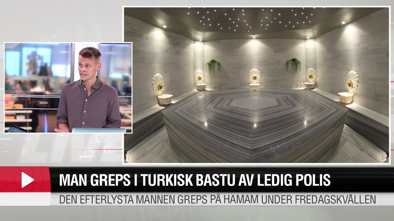 Efterlyst brottsling greps av polis i bastu