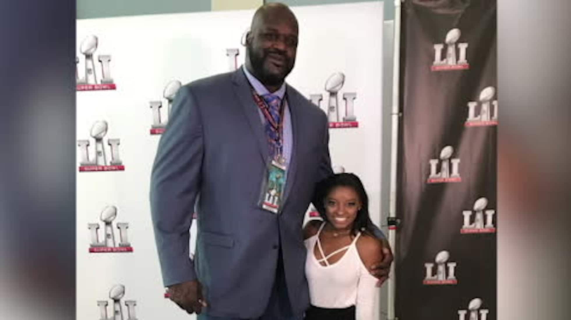 Bilden på Shaquille O'Neal och Simone Biles