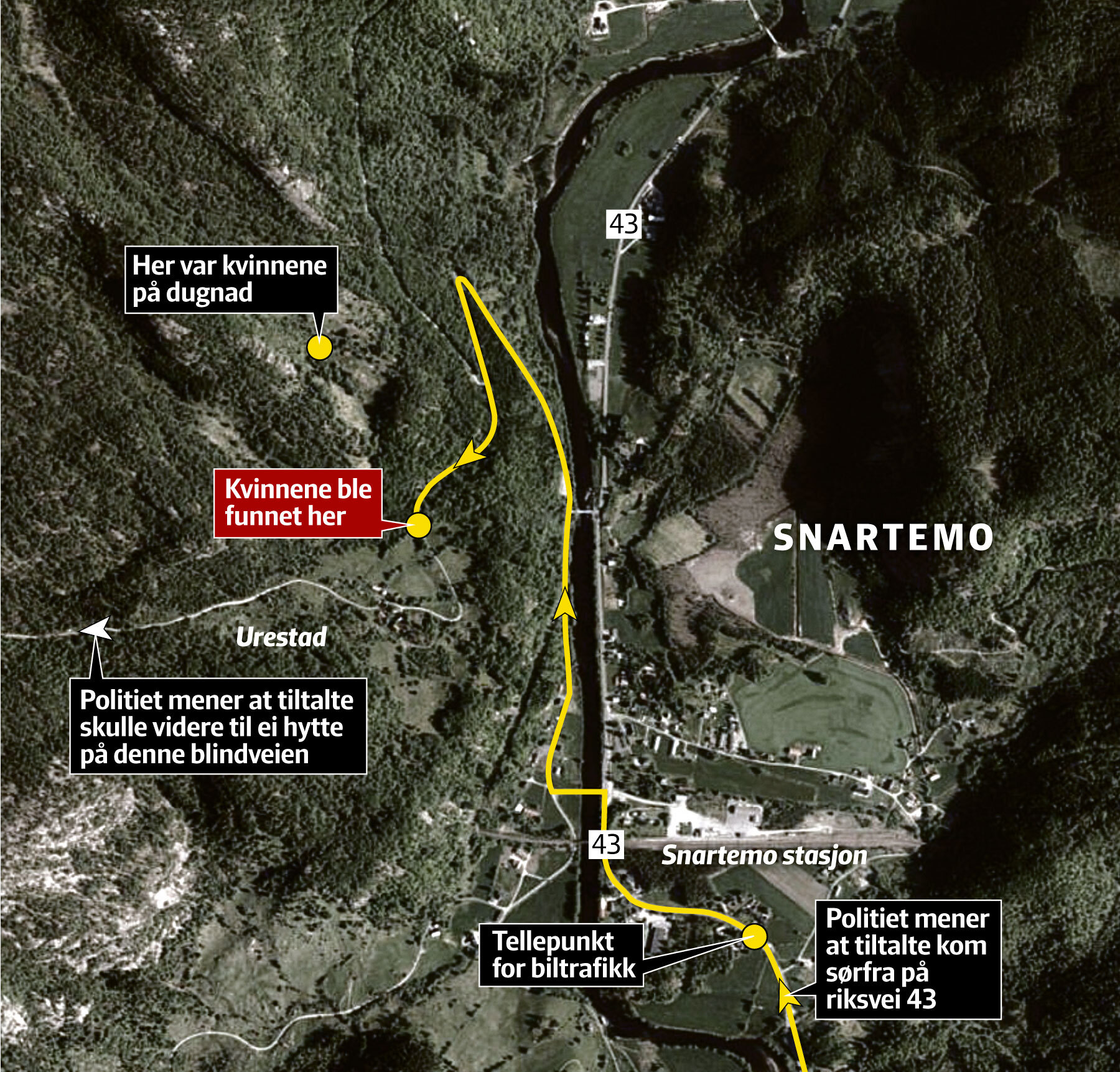 Kjøreruten af bildrapet på Snartemo - FVN PLAY