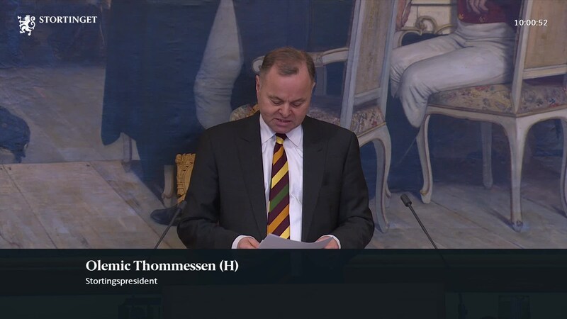 Olemic Thommessen (H) trekker seg som stortingspresident